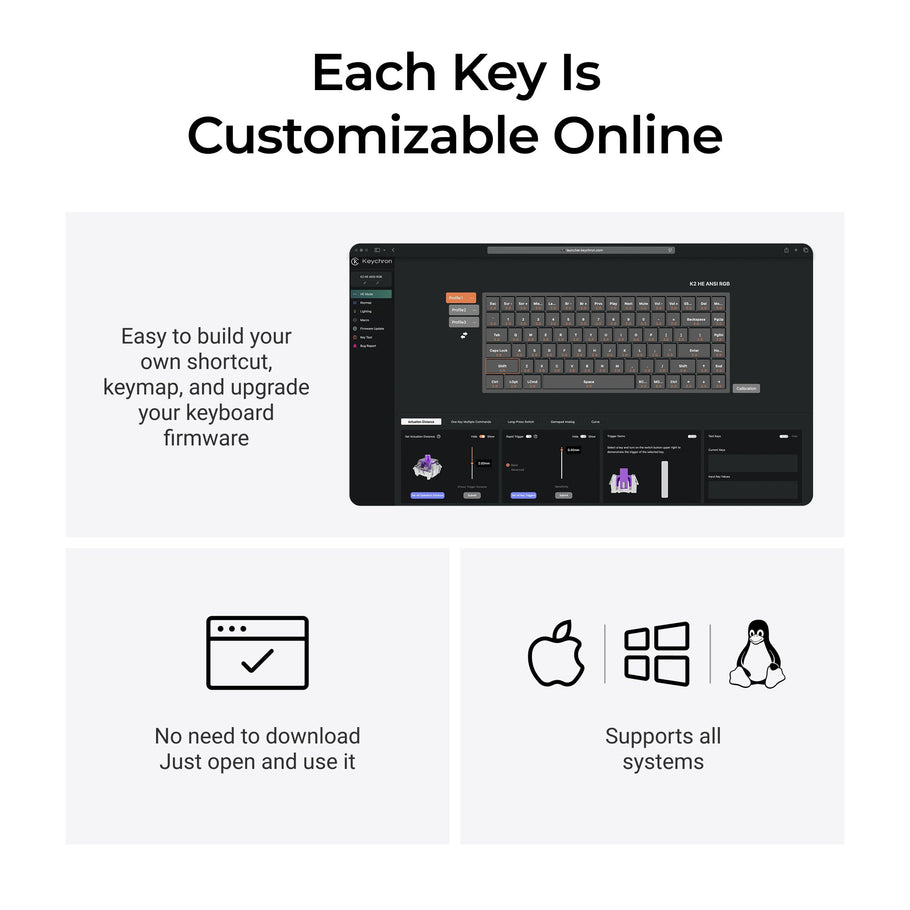 Keychron K2 HE Wireless Magnetic Switch Custom Keyboard – Keychron ...
