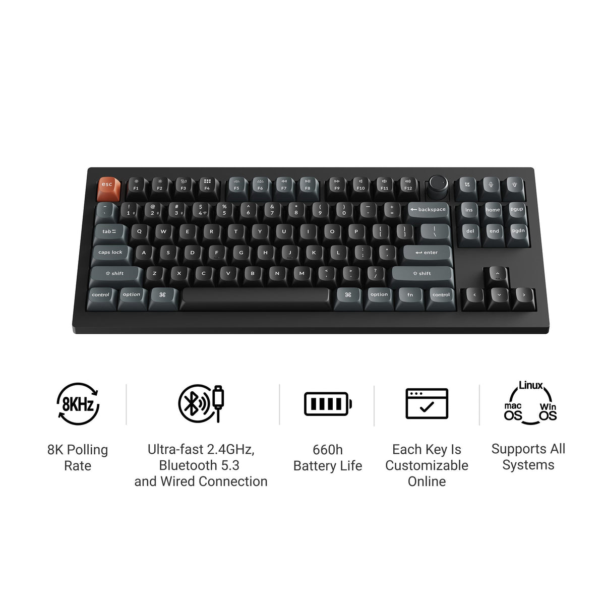 Keychron V3 Ultra 8K Wireless Custom Mechanical Keyboard – Keychron ...